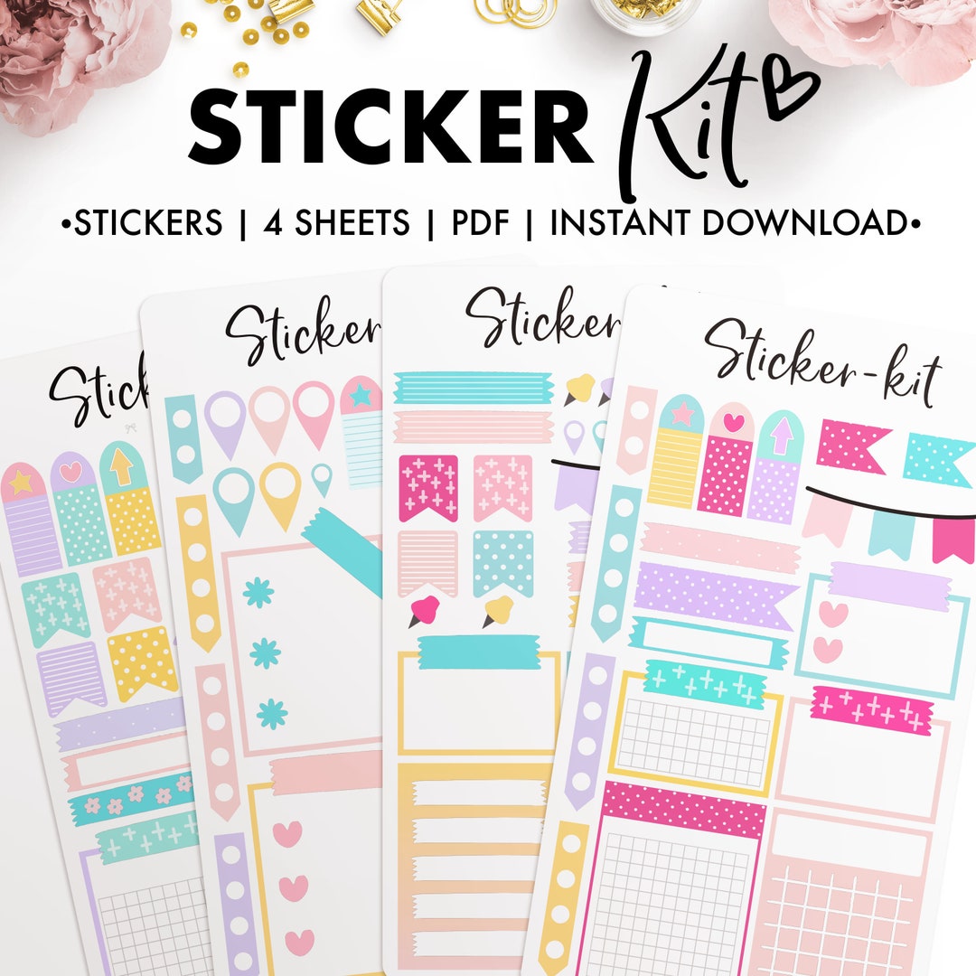 Planify Pro, Sticker Kit, Fit EC, PDF Instant Download - Etsy