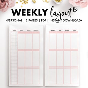Personal Size Planner Essentials - Etsy