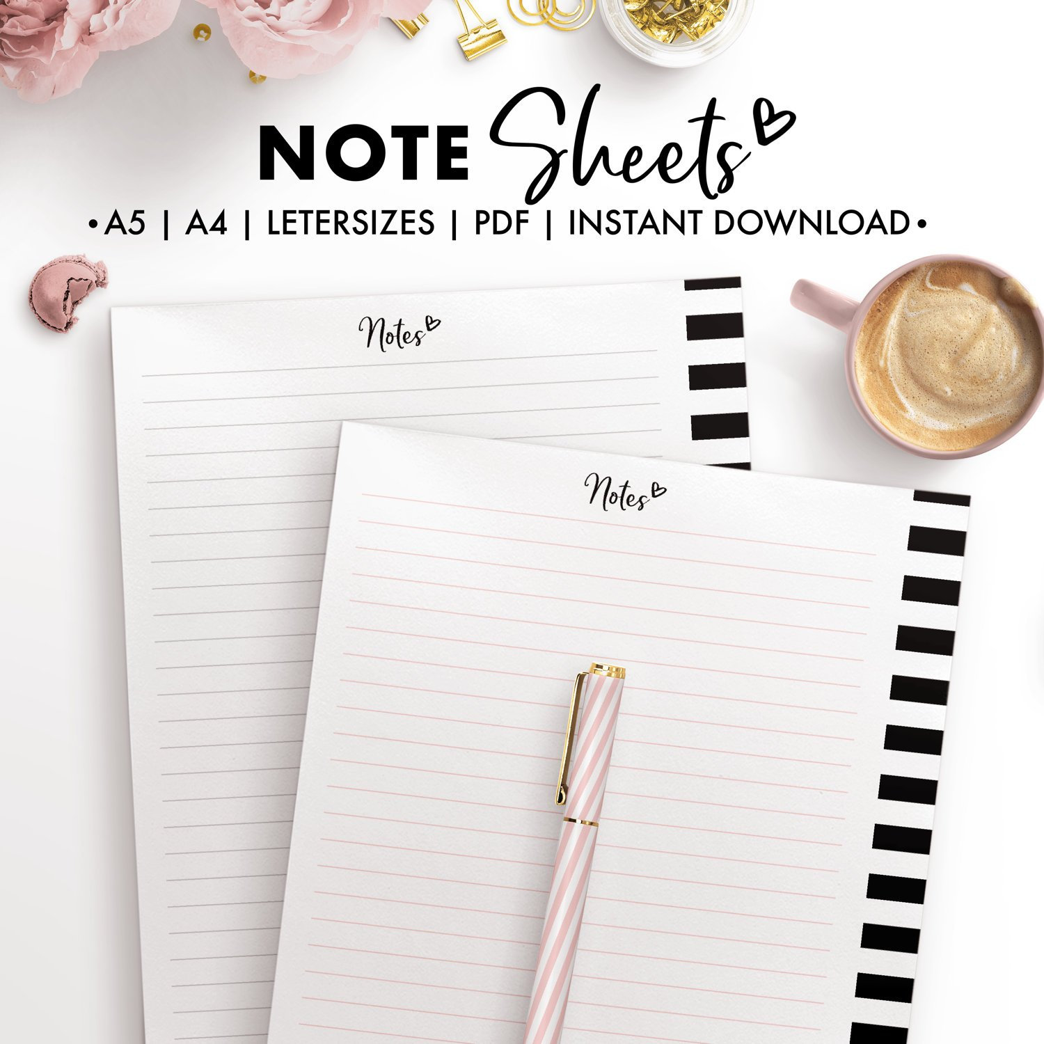 A5 Note Sheets - Etsy