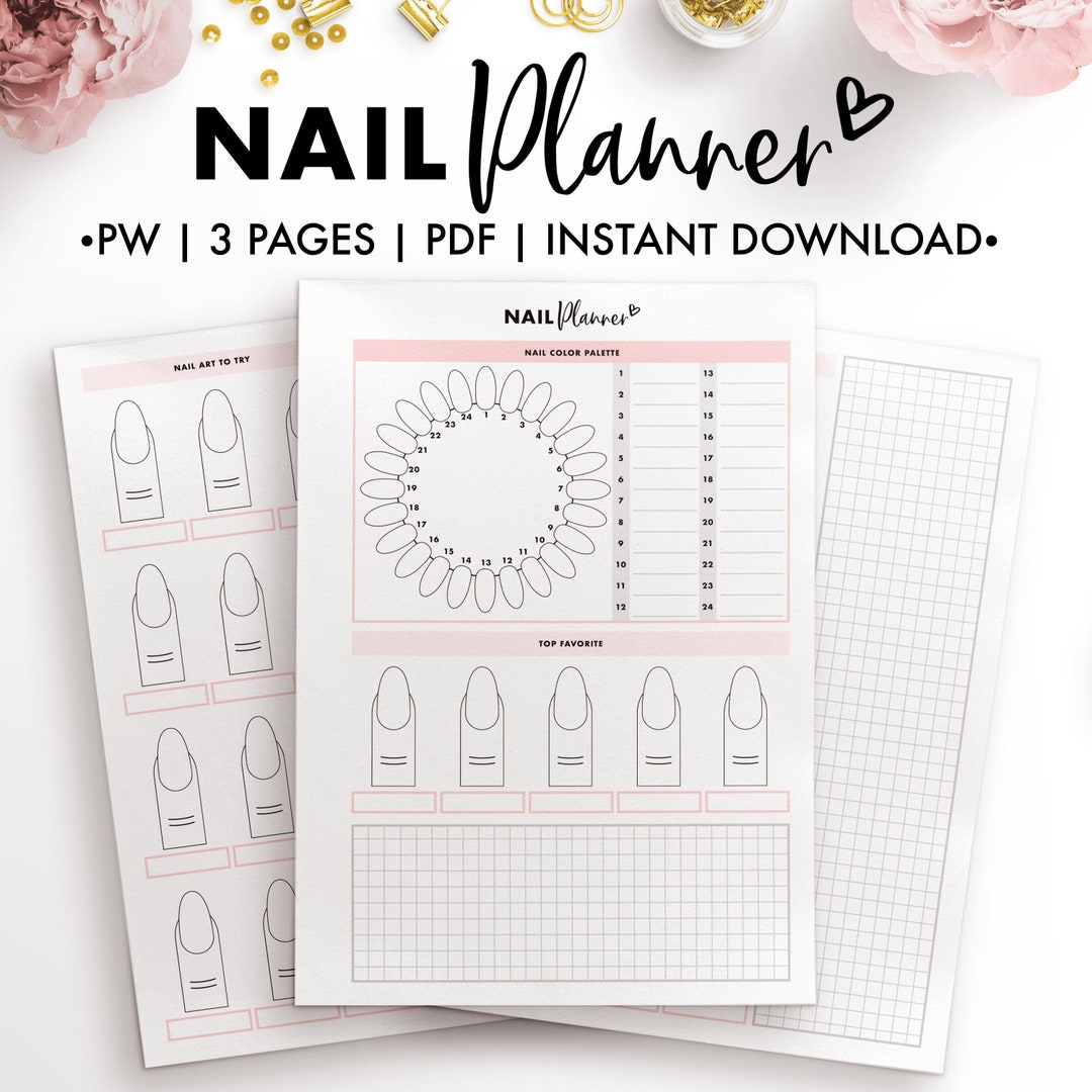 Personal Wide Nail Planner - Etsy