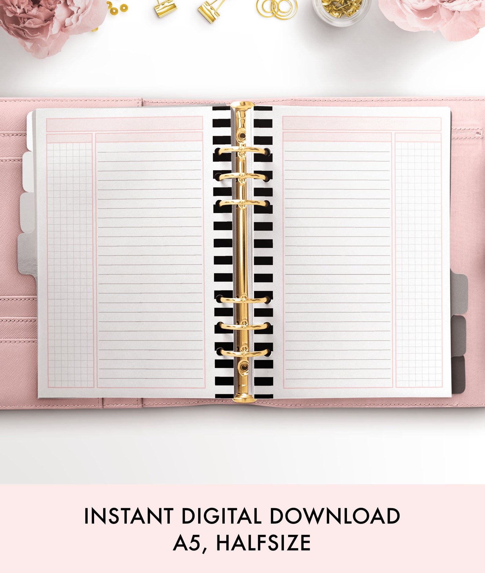 A5, Planner Basics, Simple Essentials Collection, Printable Planner ...