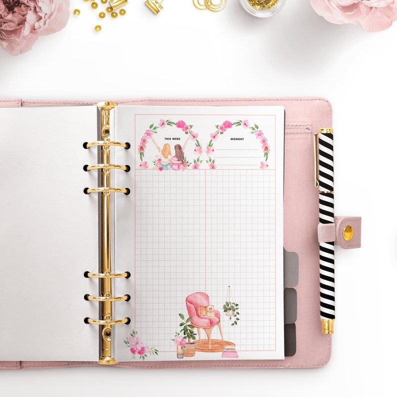 A5 Wide Weekly Spring Kit - Etsy