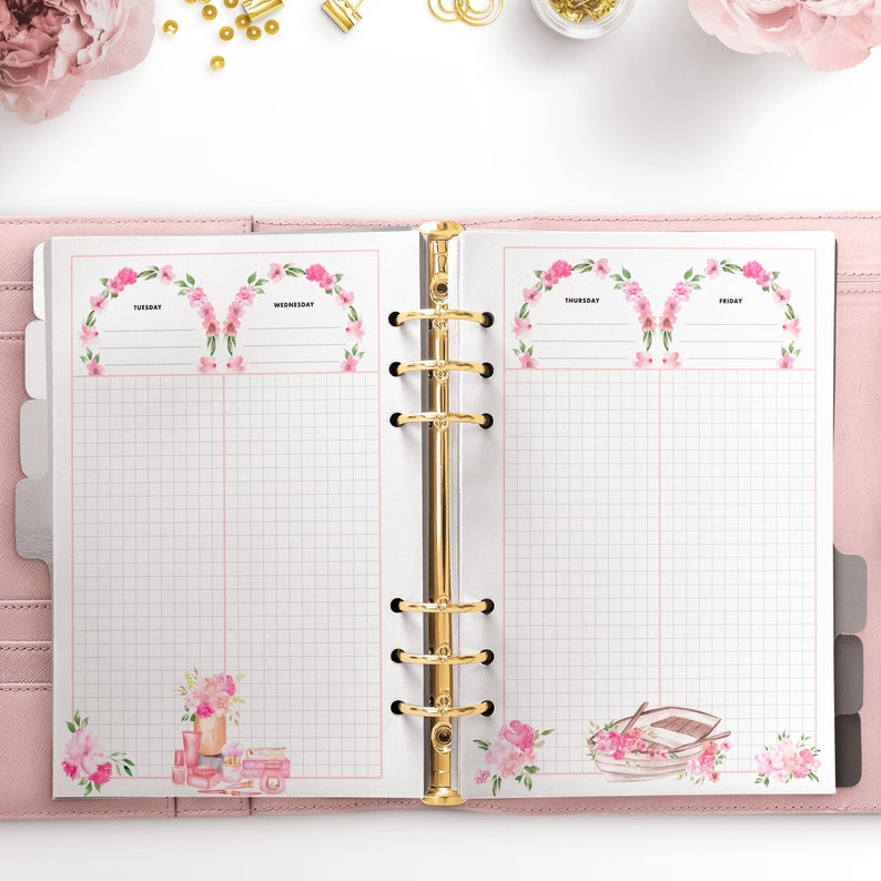 A5 Wide Weekly Spring Kit - Etsy