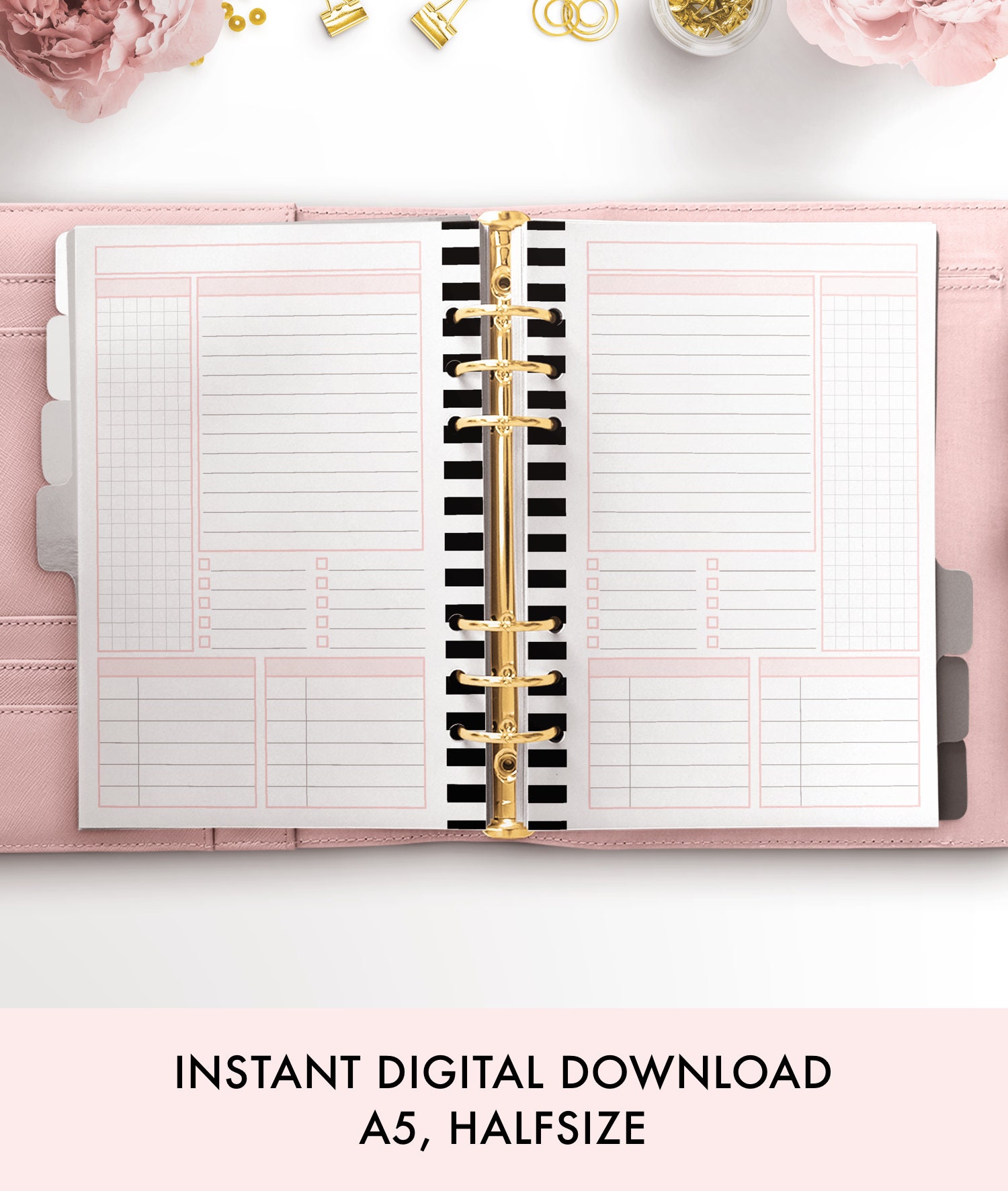 A5 Planner Basics Simple Essentials Collection Printable | Etsy