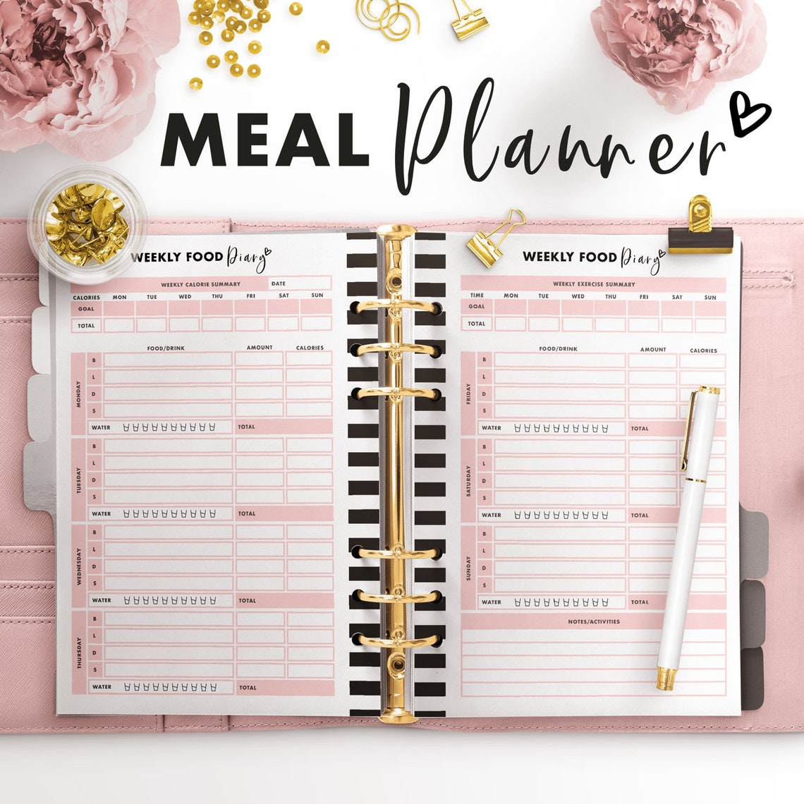 Classic HP Health and Fitness Planner | Etsy