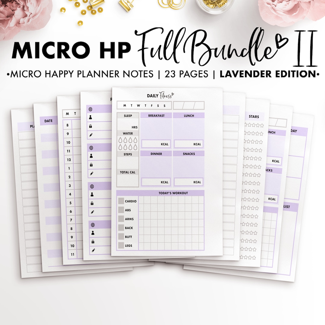 Micro HP Micro Happy Planner Full Bundle 2nd Edition - Etsy