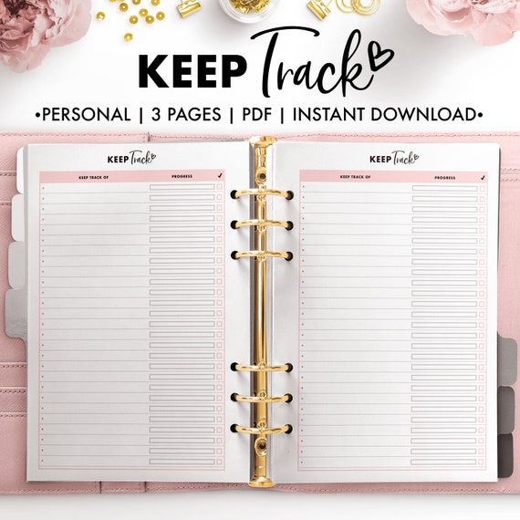 Personal Keep Track | Etsy