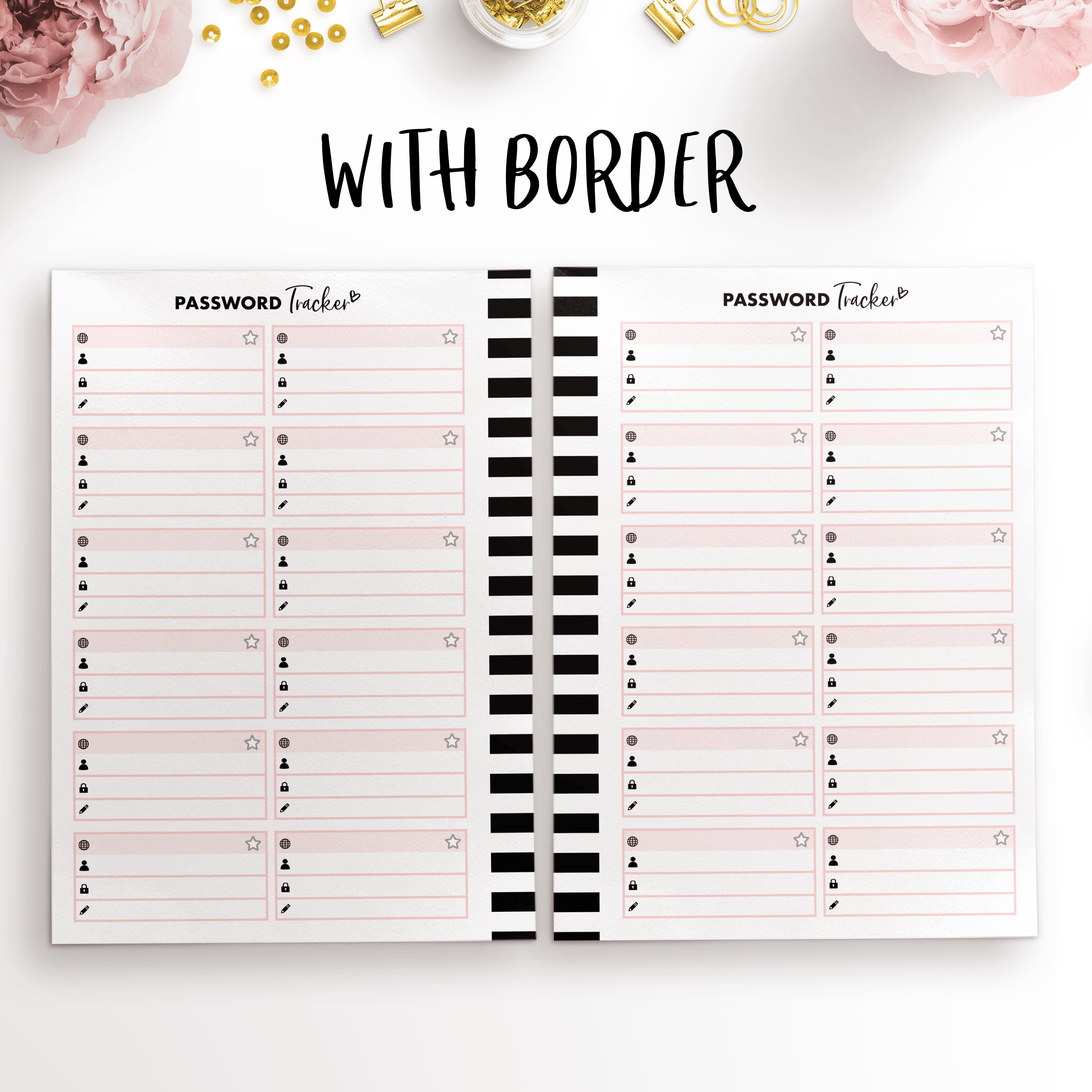 A5 Wide Password Tracker - Etsy