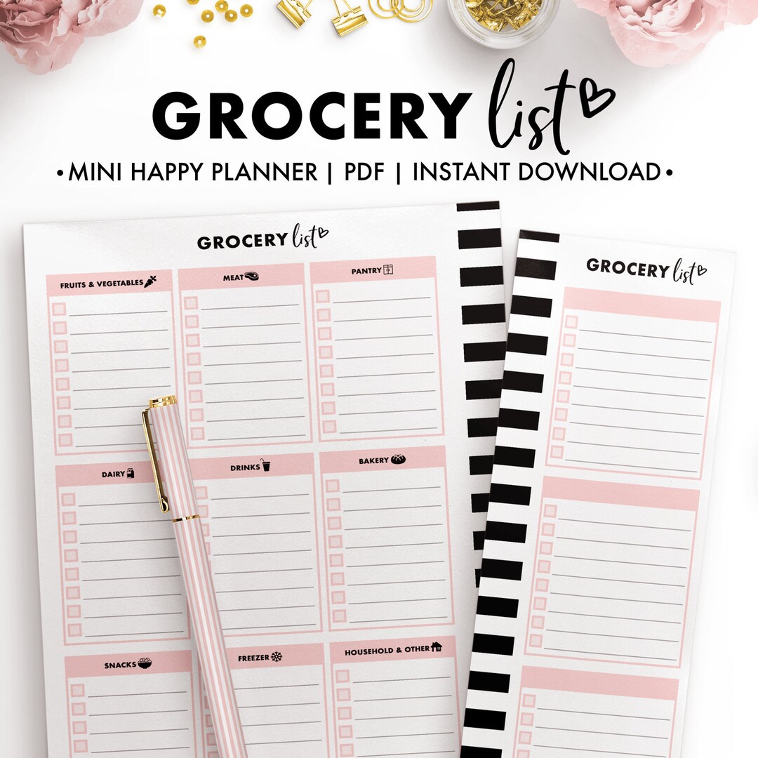 Mini HP Grocery List - Etsy