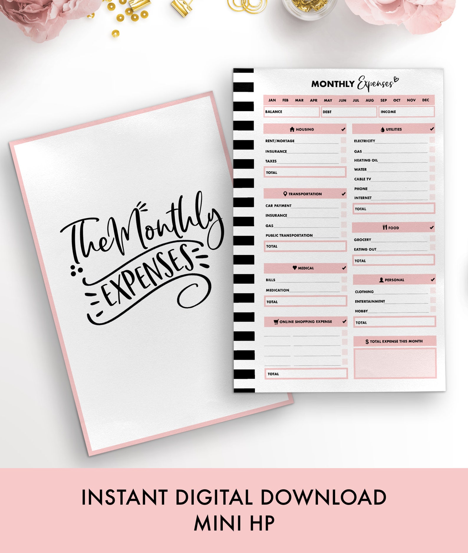 Mini HP Finance Planner | Etsy