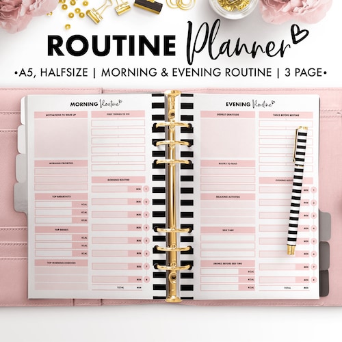 Morning Routine and Evening Routine Planner Daily Routine - Etsy