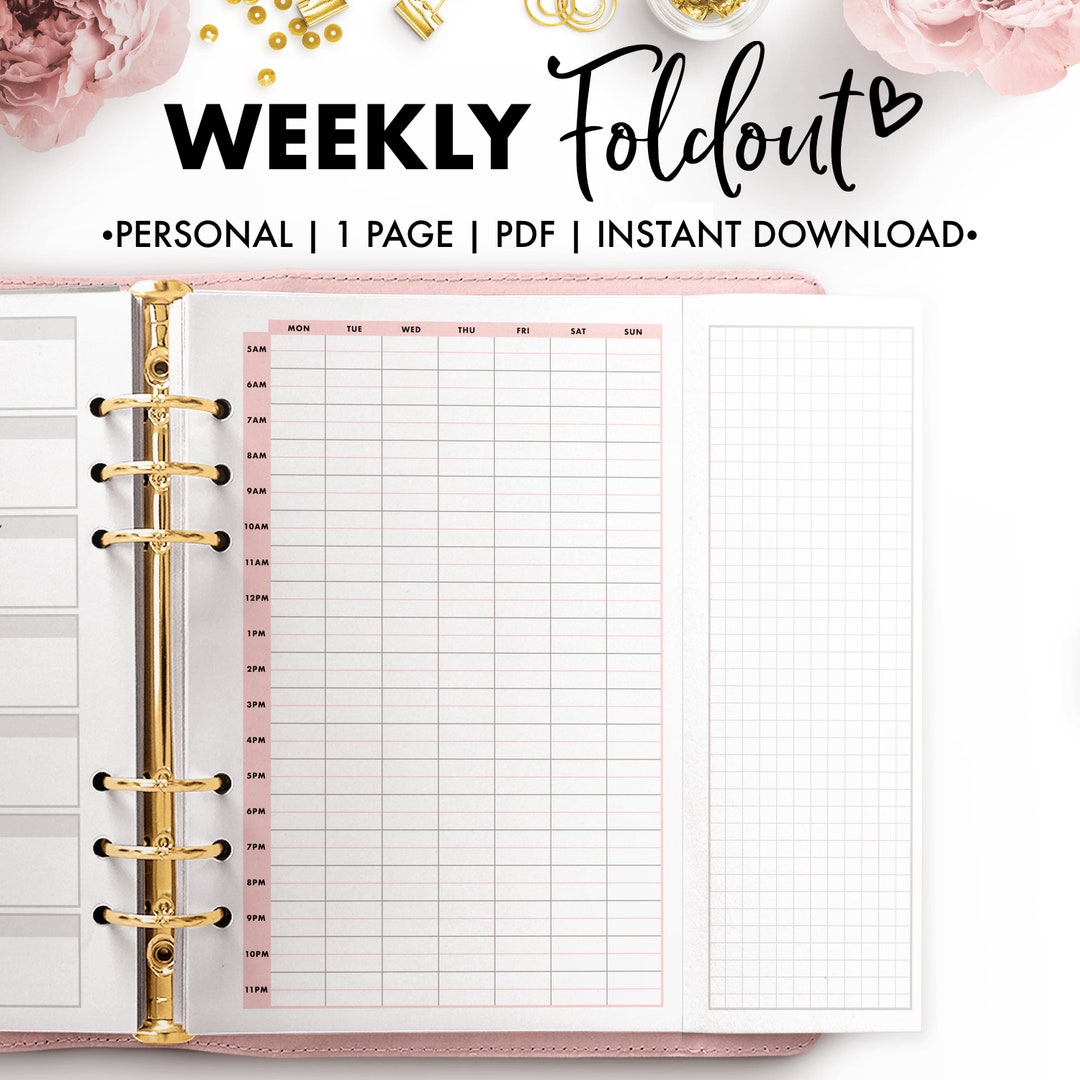 Planify Pro, Personal Size, Weekly Foldout - Etsy