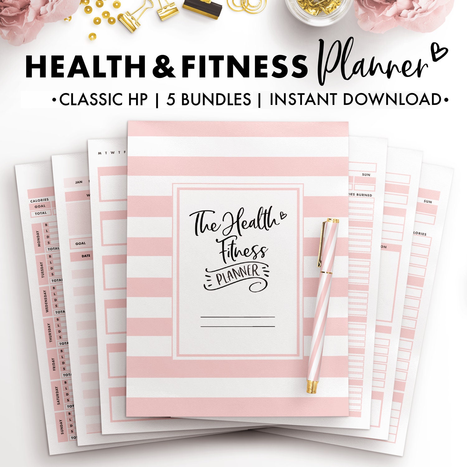 Classic HP Health and Fitness Planner | Etsy