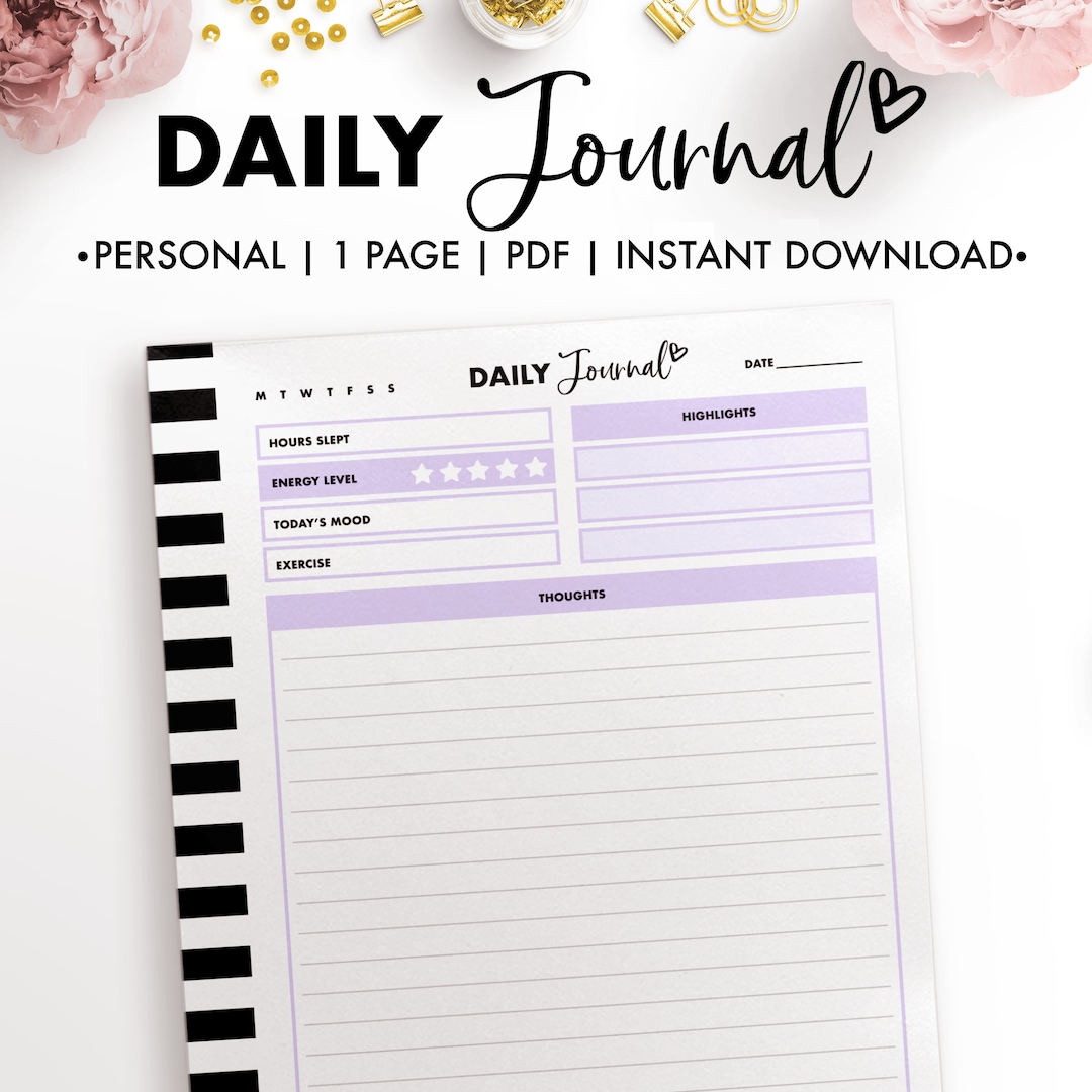 Planify Pro, Personal Size, Daily Journal, Lavender - Etsy