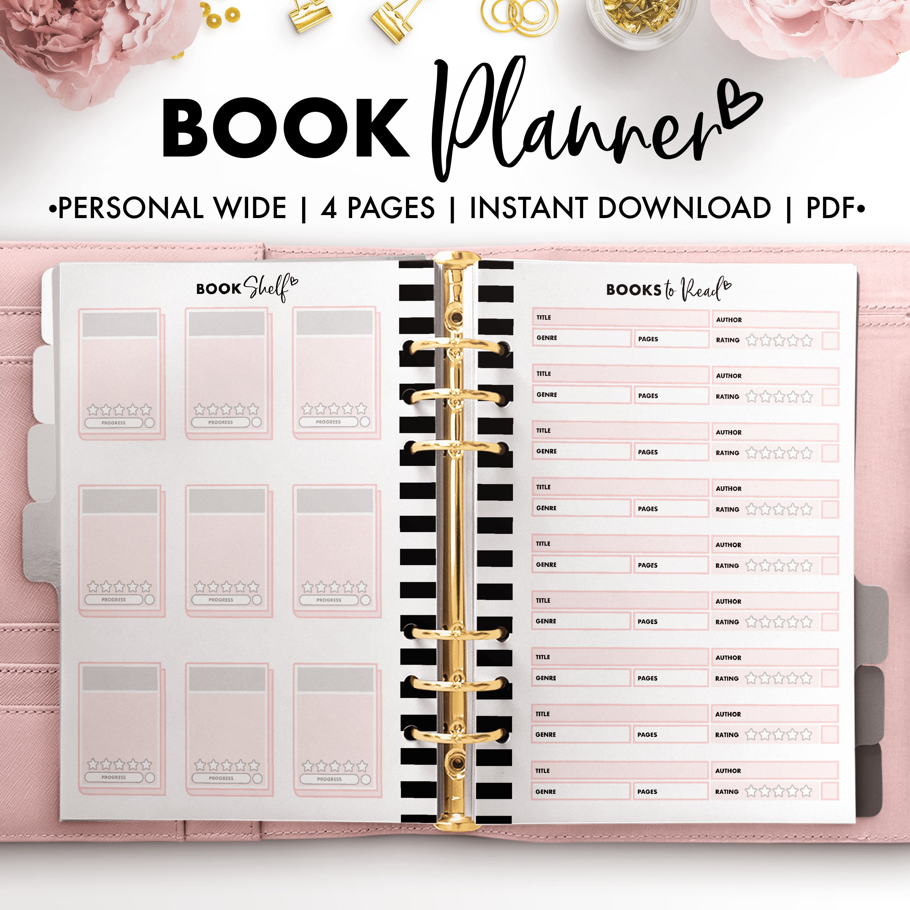 Personal Wide Book Planner | Etsy