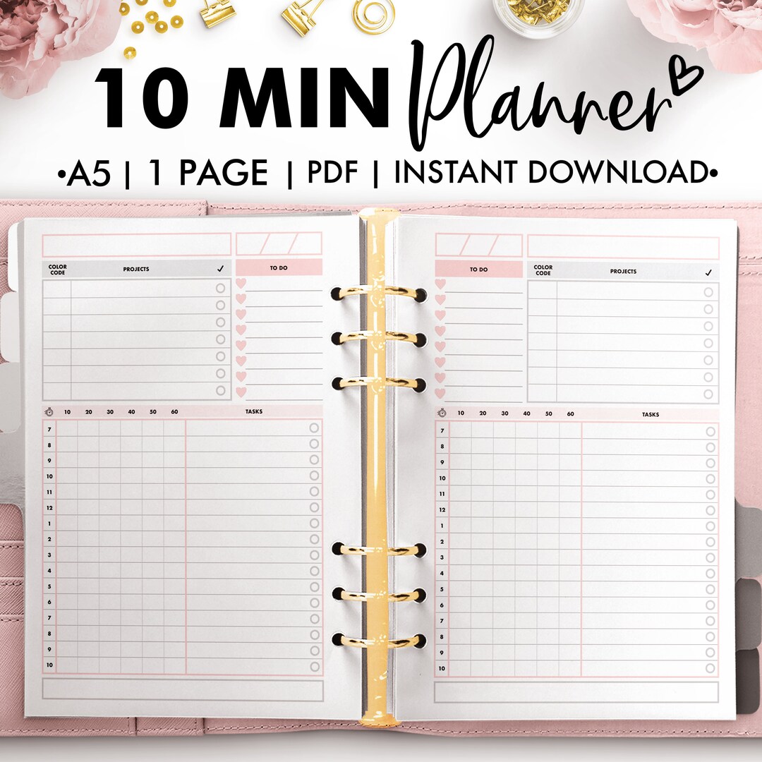 Planify Pro, A5, 10 Min Planner - Etsy UK