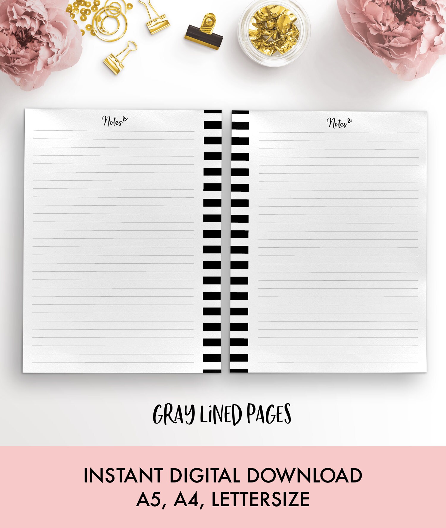 A5 Note Sheets - Etsy