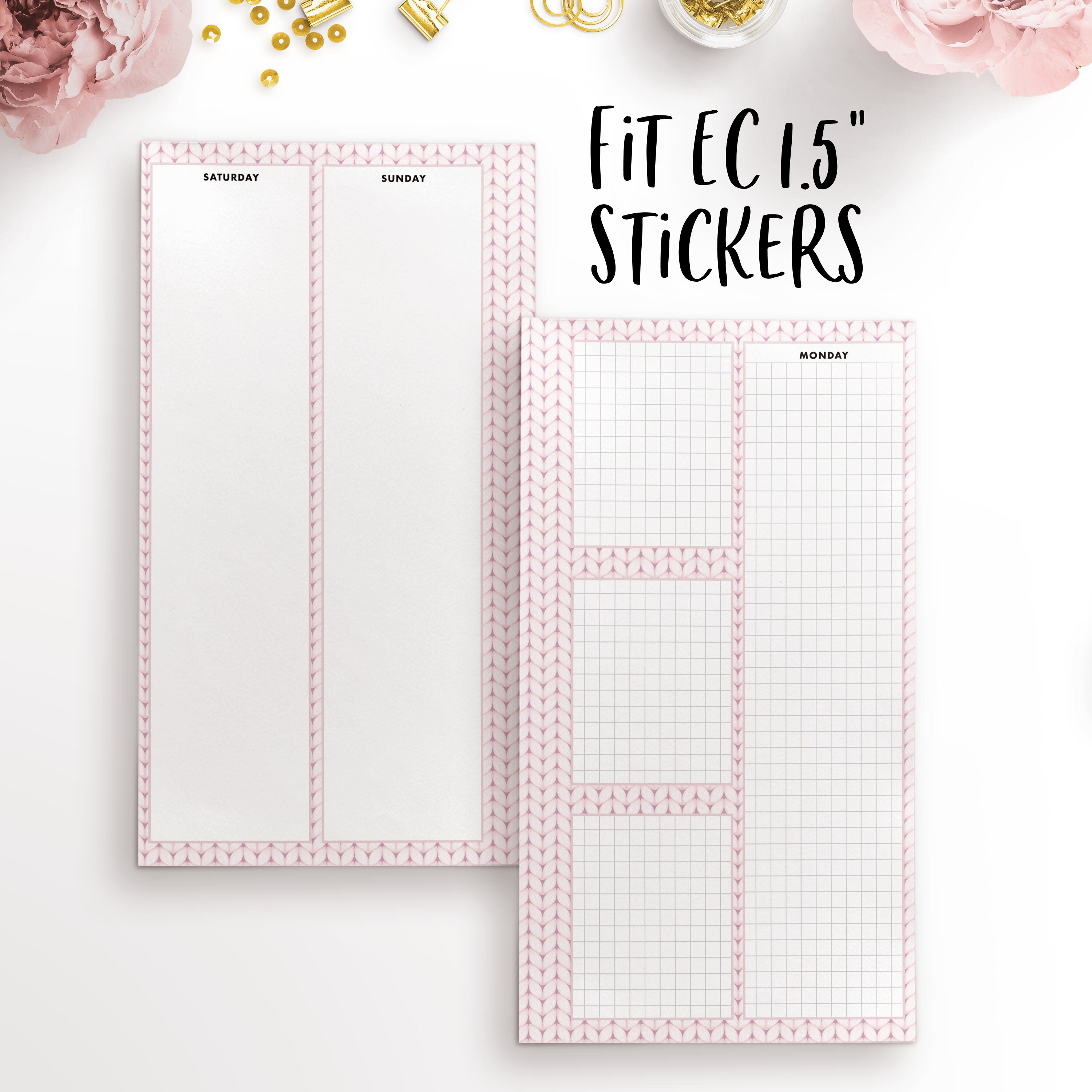 Personal Weekly EC Style 1.5 Inch | Etsy