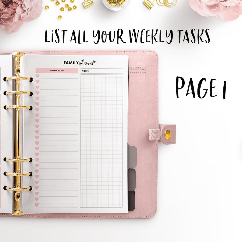 A6 Family Planner - Etsy