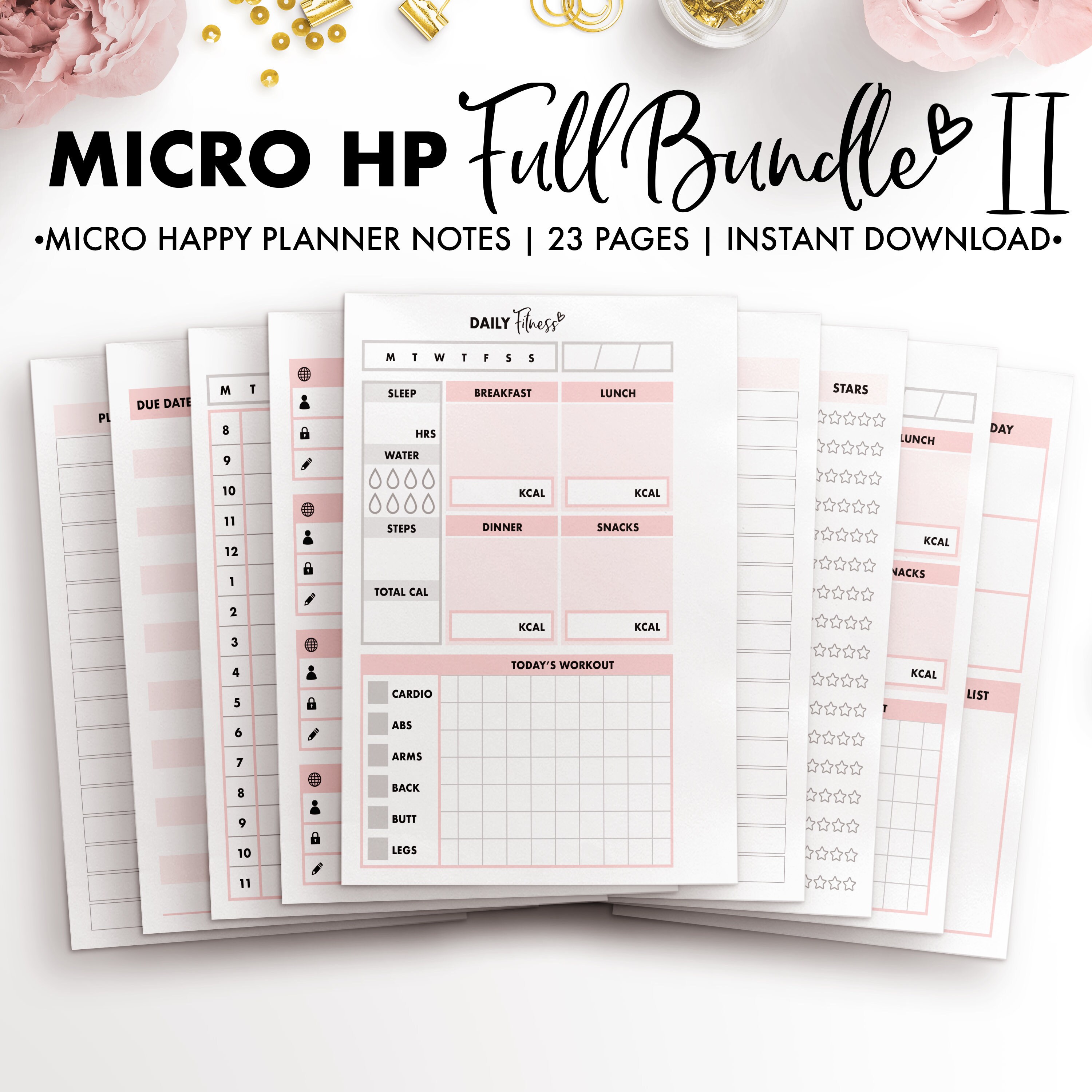 Micro HP Micro Happy Planner Full Bundle 2nd Edition - Etsy