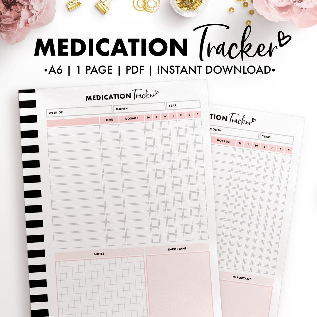 Planify Pro, A6, Medication Tracker - Etsy