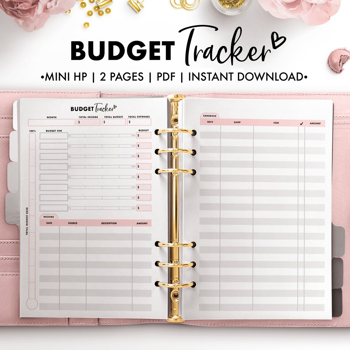 Mini HP Budget Tracker - Etsy