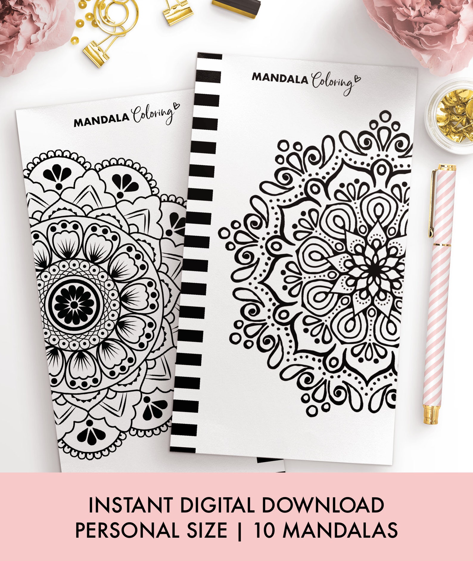 Personal Mandala Coloring - Etsy