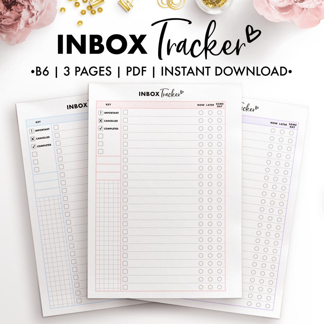 B6 Inbox Tracker - Etsy