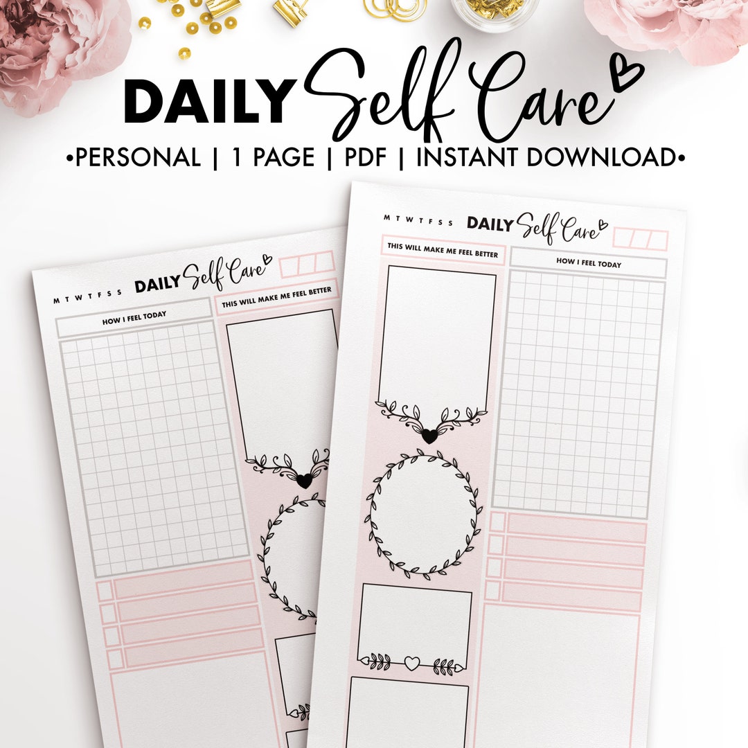 Planify Pro, Personal Size, Daily Self Care - Etsy