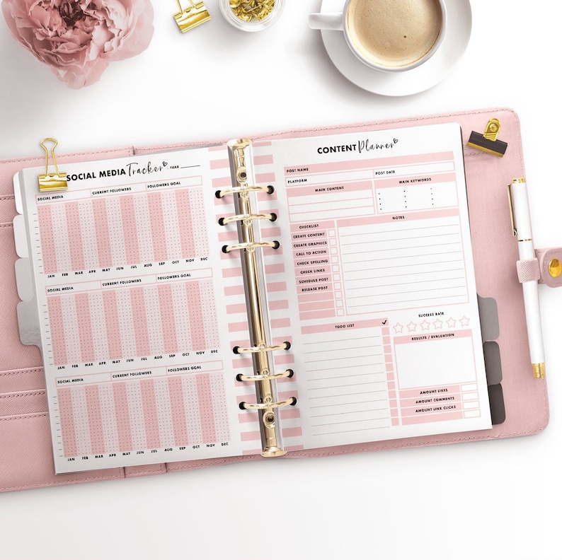 A6 Social Media Planner - Etsy