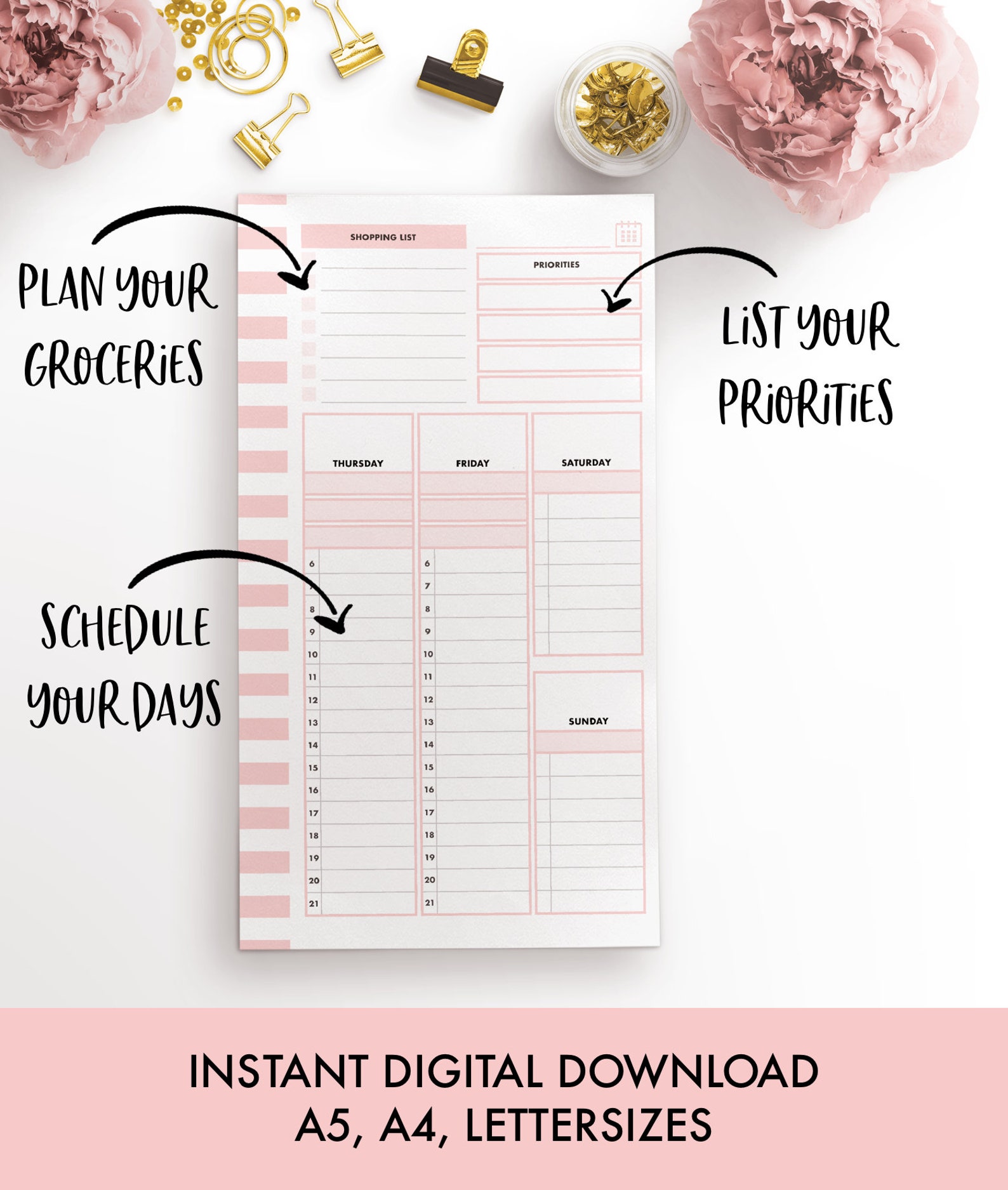 Personal Size Schedule Planner | Etsy