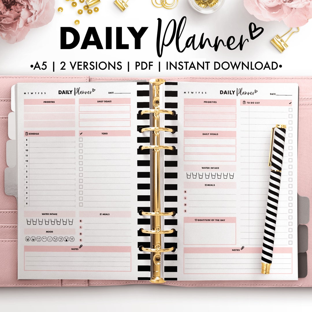 A5 Daily Planner - Etsy