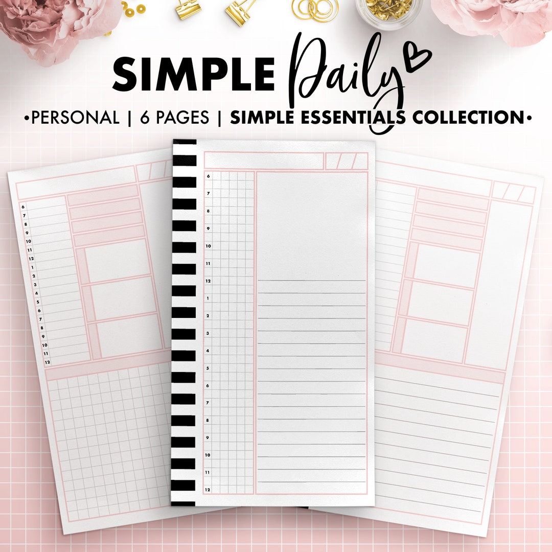 Planify Pro, Personal Size, Simple Daily - Etsy