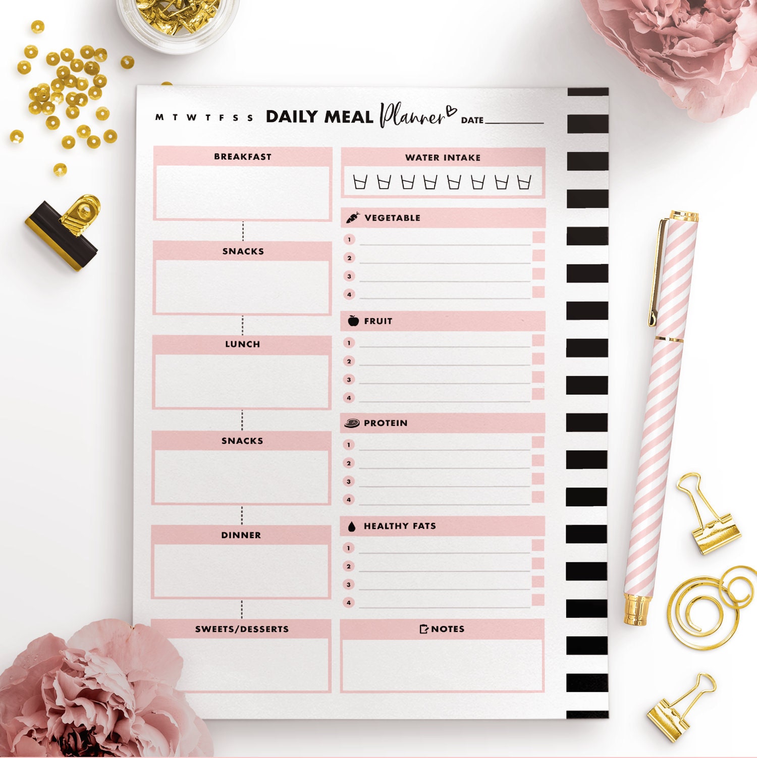 A6 Meal Planner - Etsy
