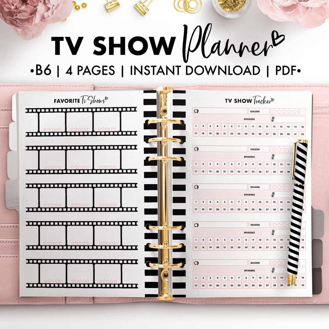 B6 TV Show Planner - Etsy