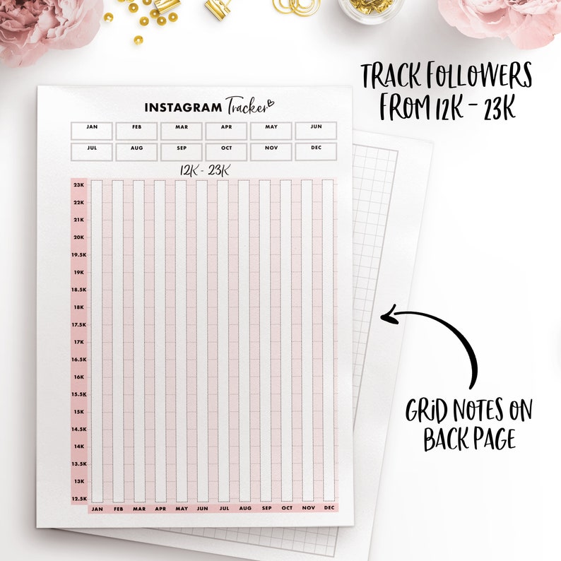 A5 Instagram Tracker | Etsy