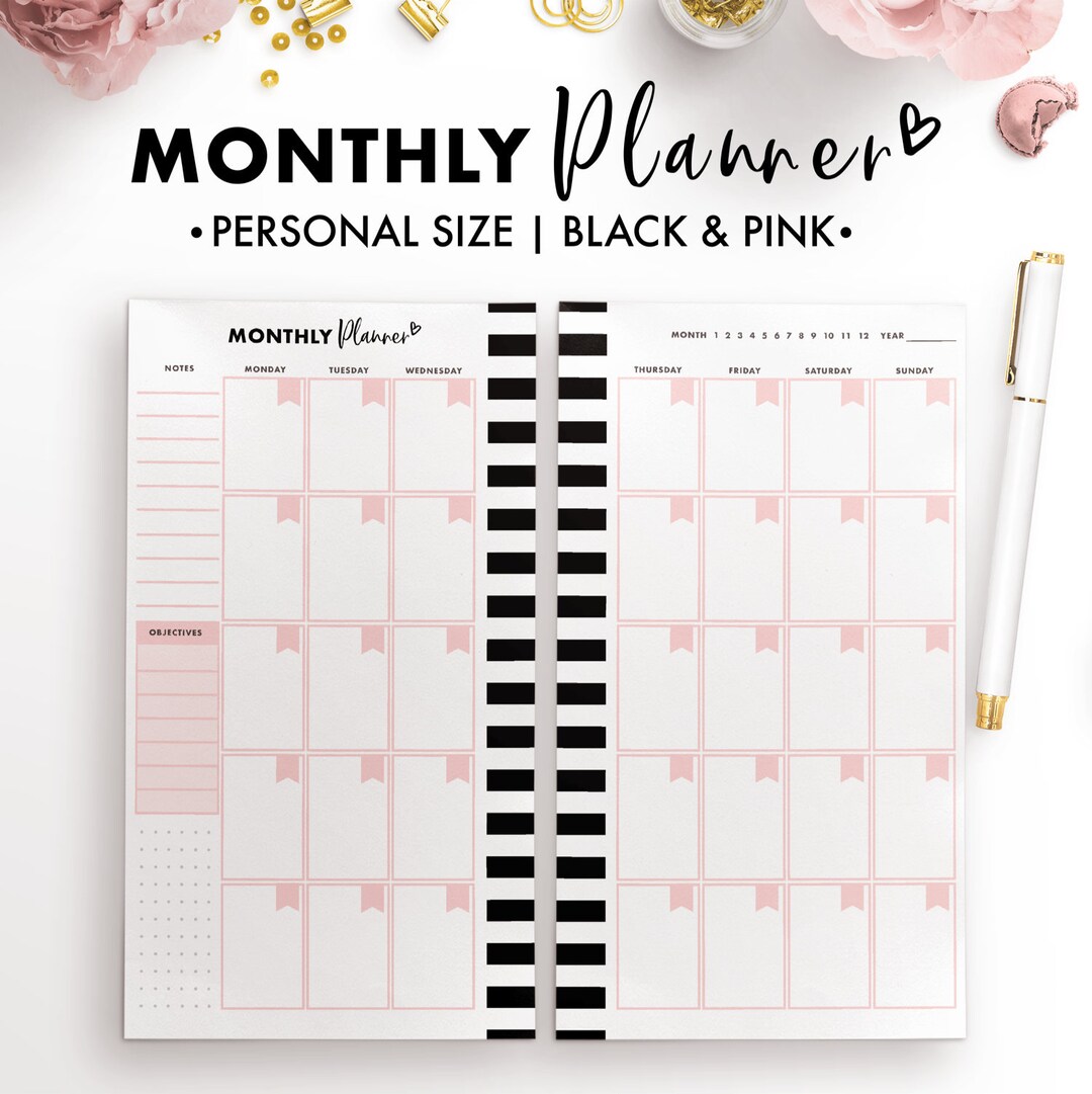 Planify Pro, Personal Size, Monthly Planner - Etsy