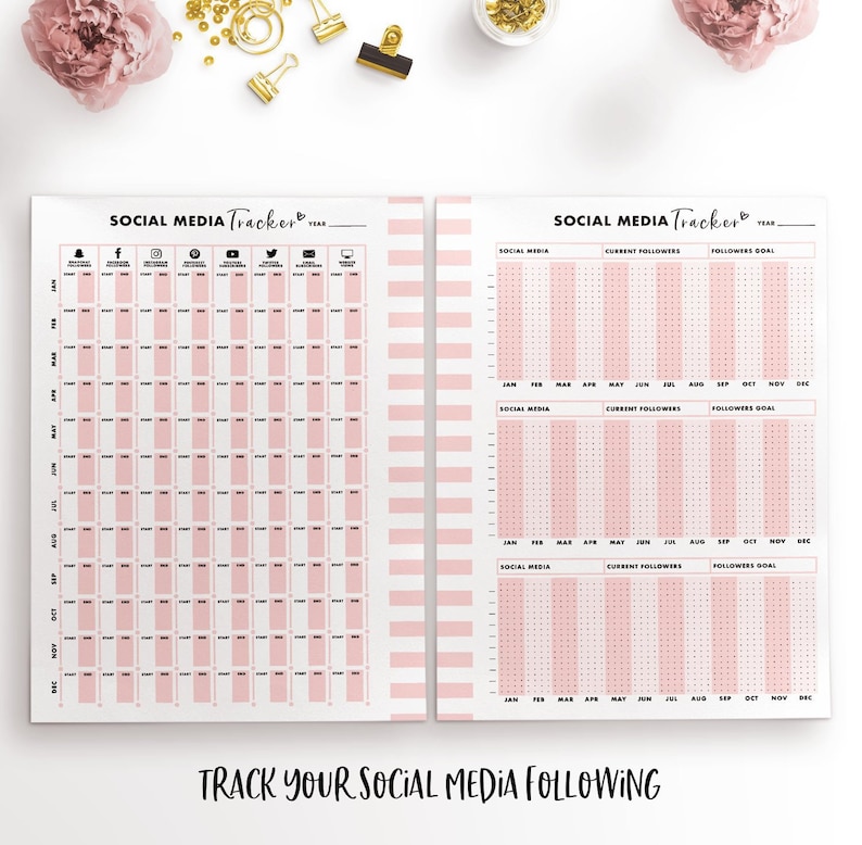 A6 Social Media Planner | Etsy