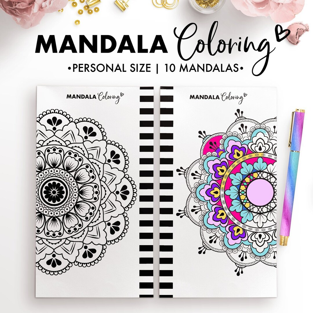 Personal Mandala Coloring - Etsy
