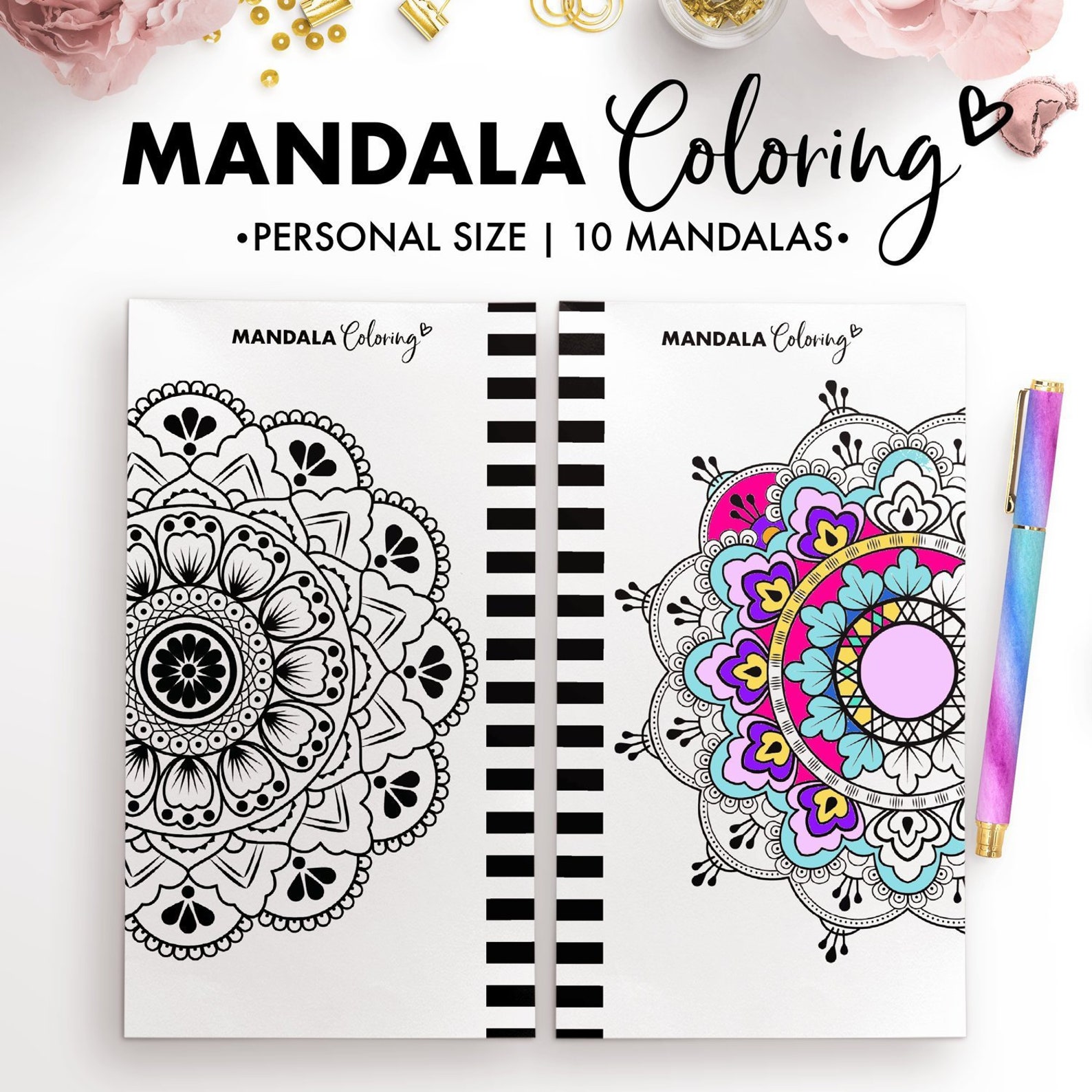 Personal Mandala Coloring - Etsy