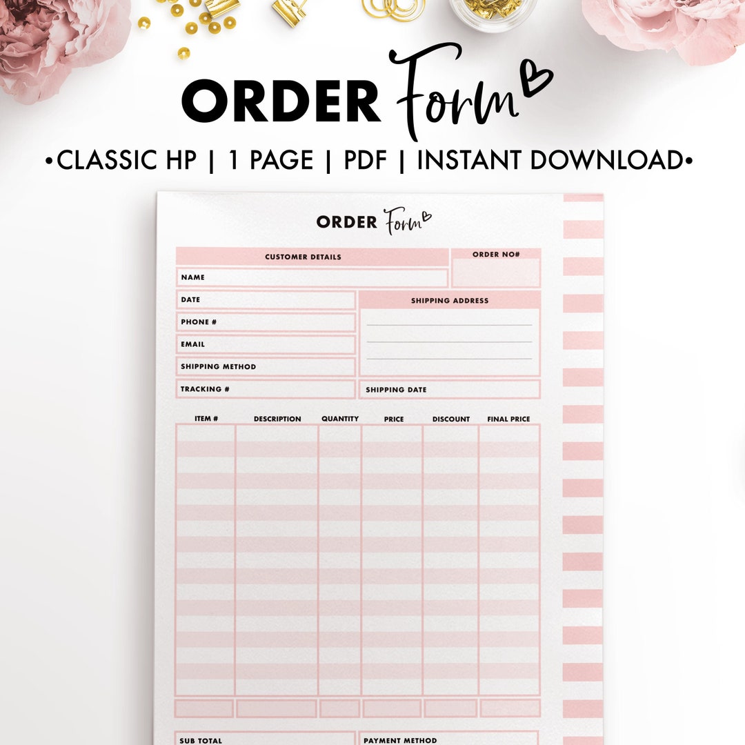 Classic HP, Order Form - Etsy