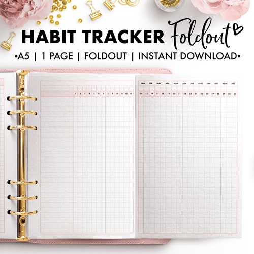 A5 Inserts : Monthly Tracker Habit Tracker Weekly Tracker - Etsy