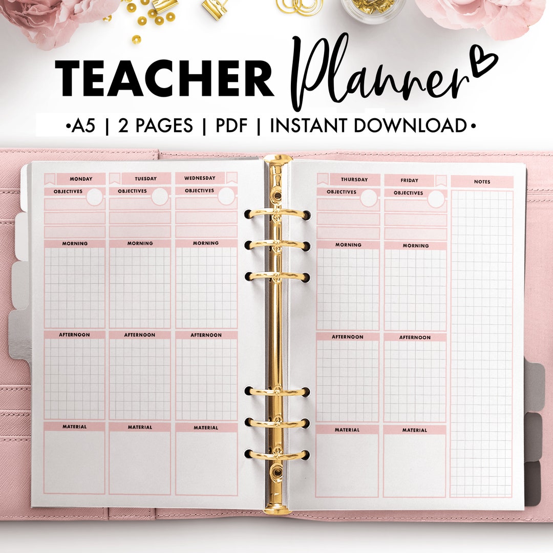 A5 Teacher Planner - Etsy