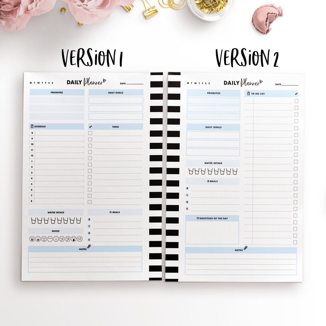 Personal Wide Daily Planner Baby Blue | Etsy