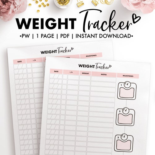 Monthly Tracker Personal Wide Printable Planner Inserts - Etsy