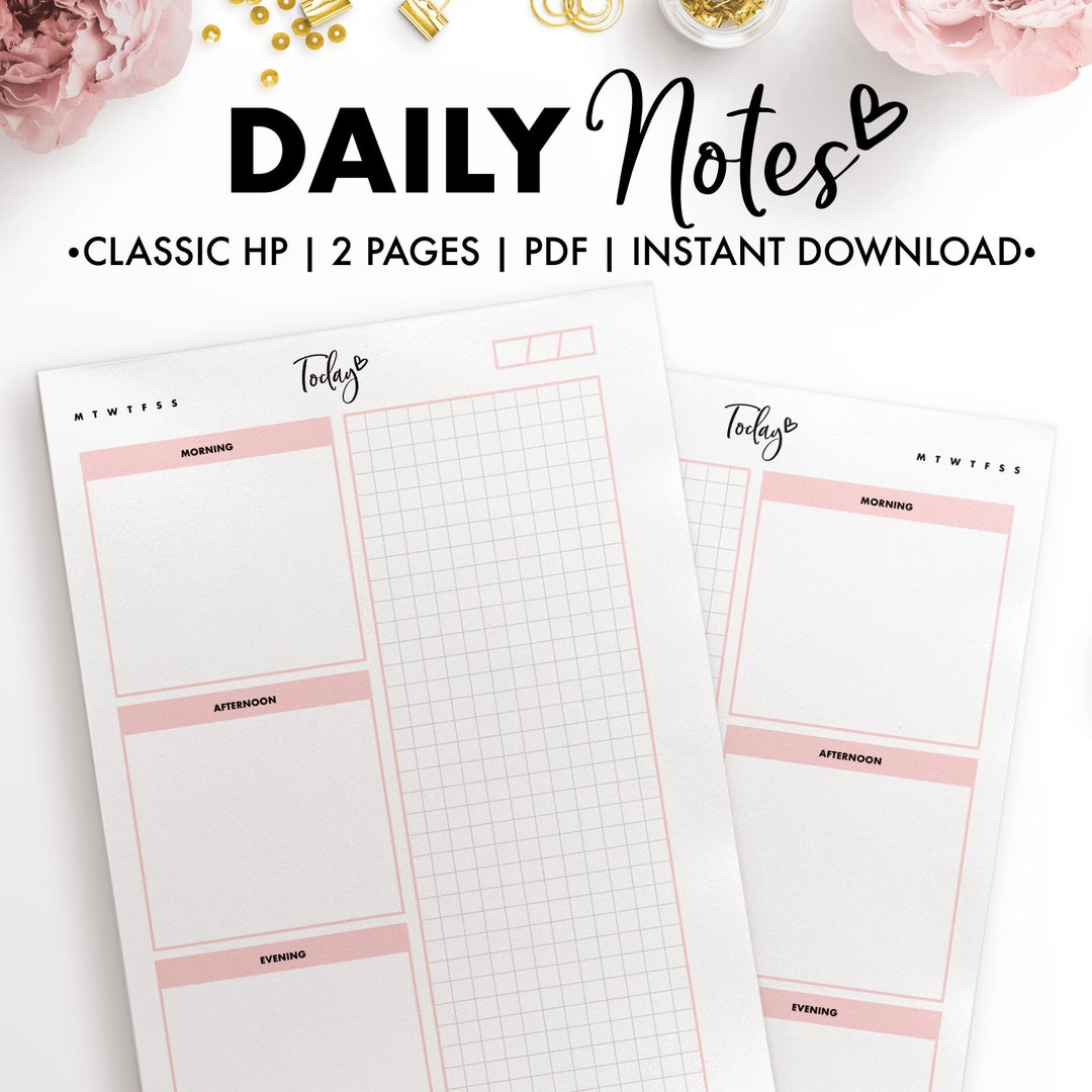 Classic HP Daily Notes - Etsy
