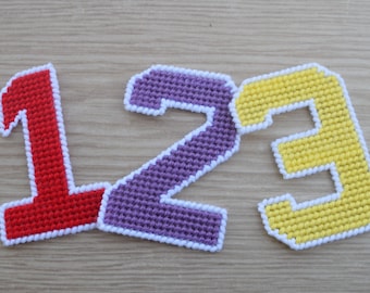 Individual Plastic Canvas Numbers 4.5 Tall Individual Plastic Canvas ...