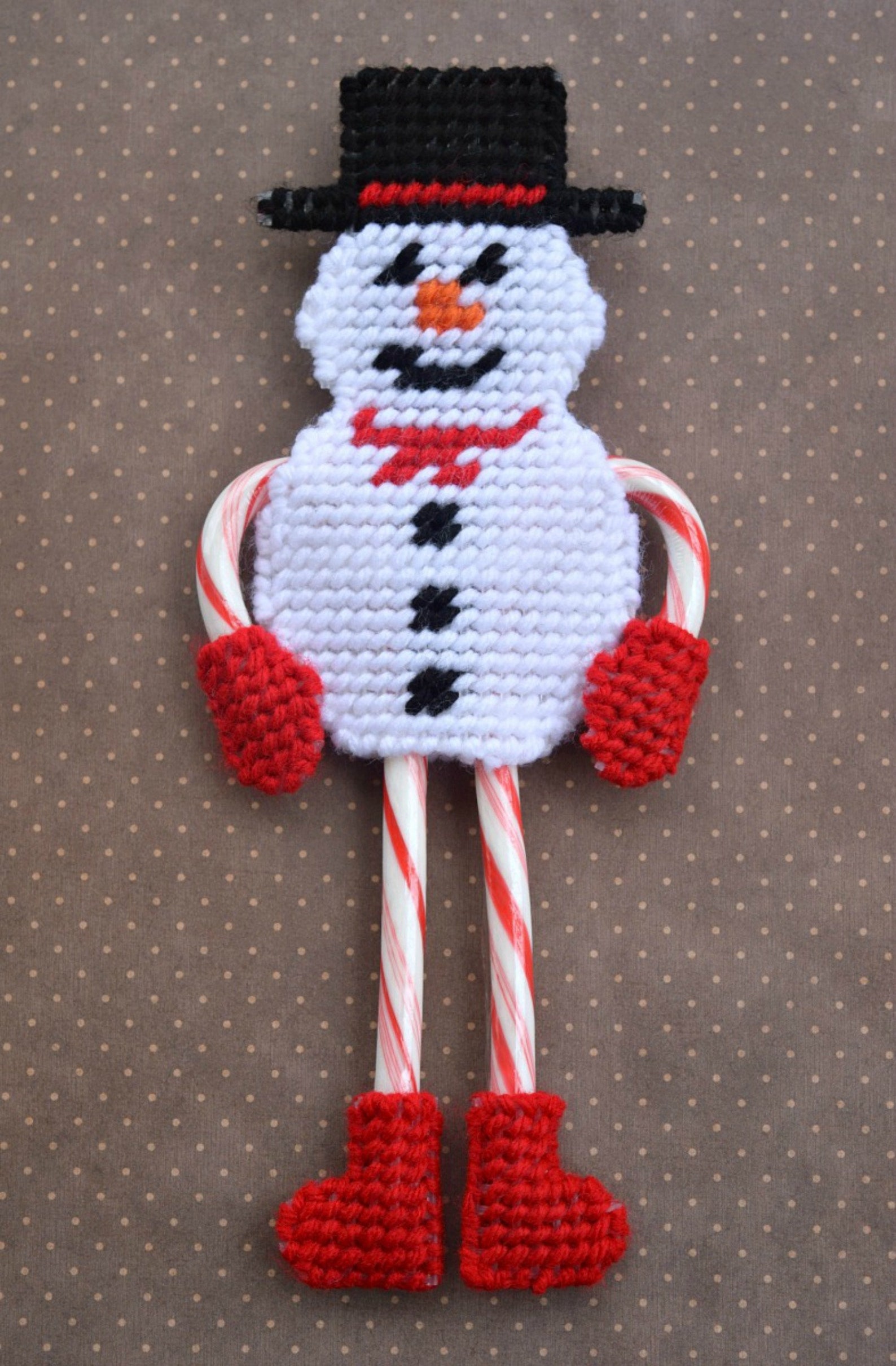 Snowman Candy Cane Holder Plastic Canvas Pattern Christmas - Etsy UK