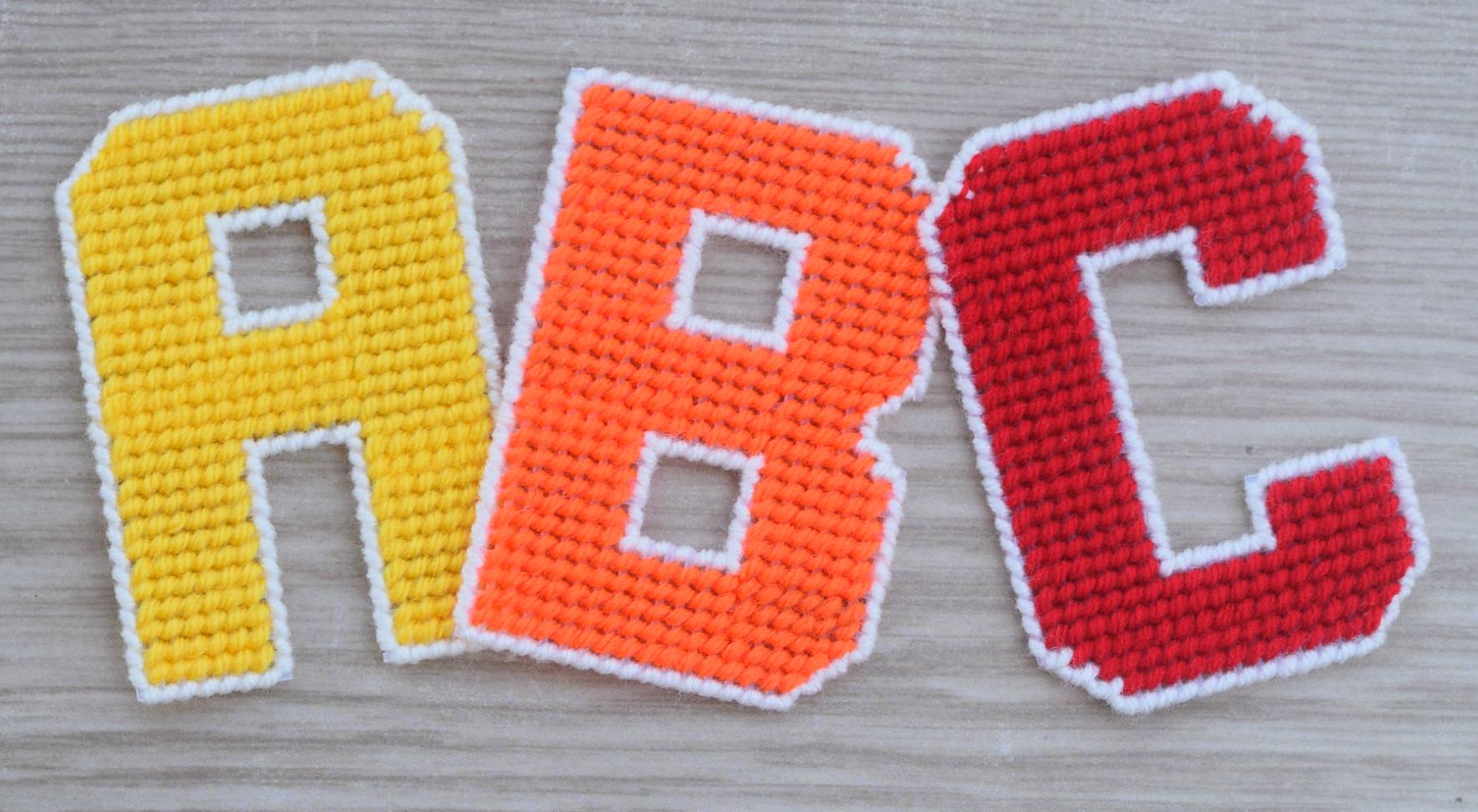 Plastic Canvas Alphabet Pattern and Numbers Bundle ~ 26 Plastic Canvas ...