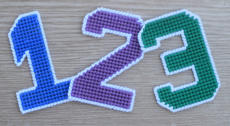 Plastic Canvas Alphabet Pattern and Numbers Bundle ~ 26 Plastic Canvas ...